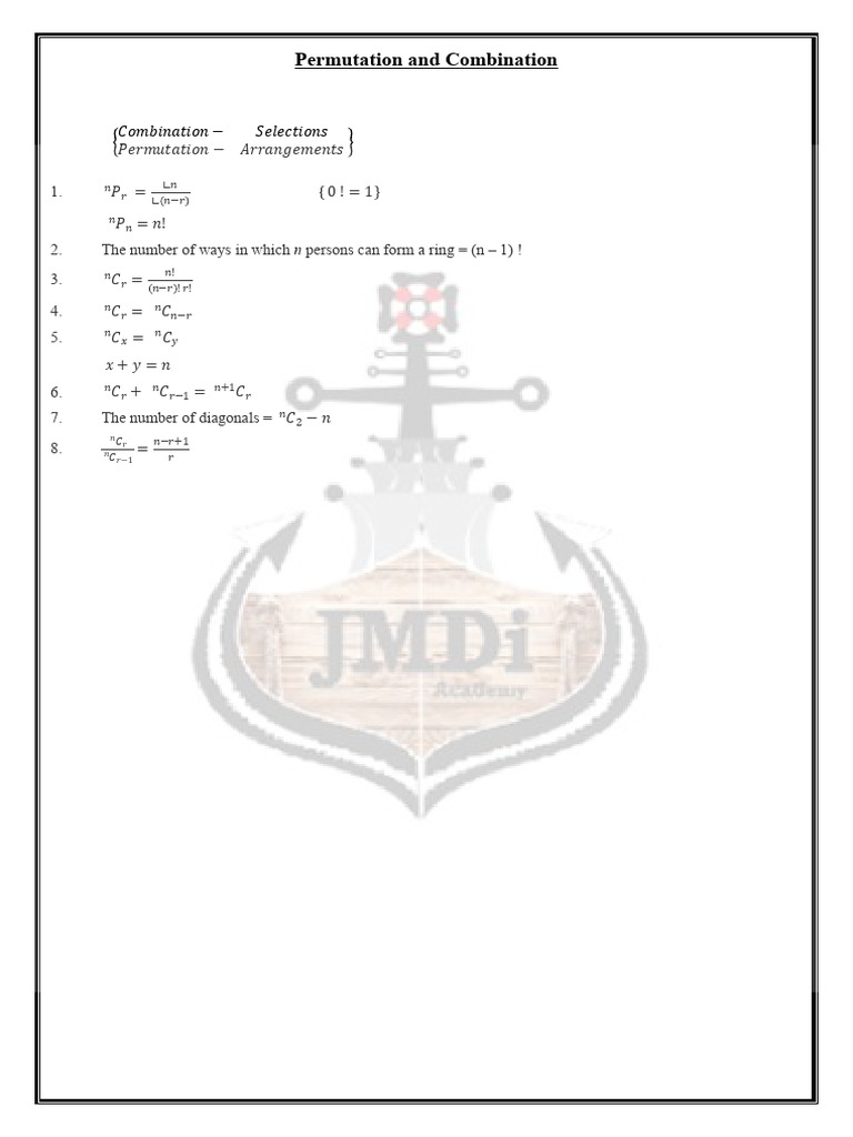 Permutation and Combination | PDF