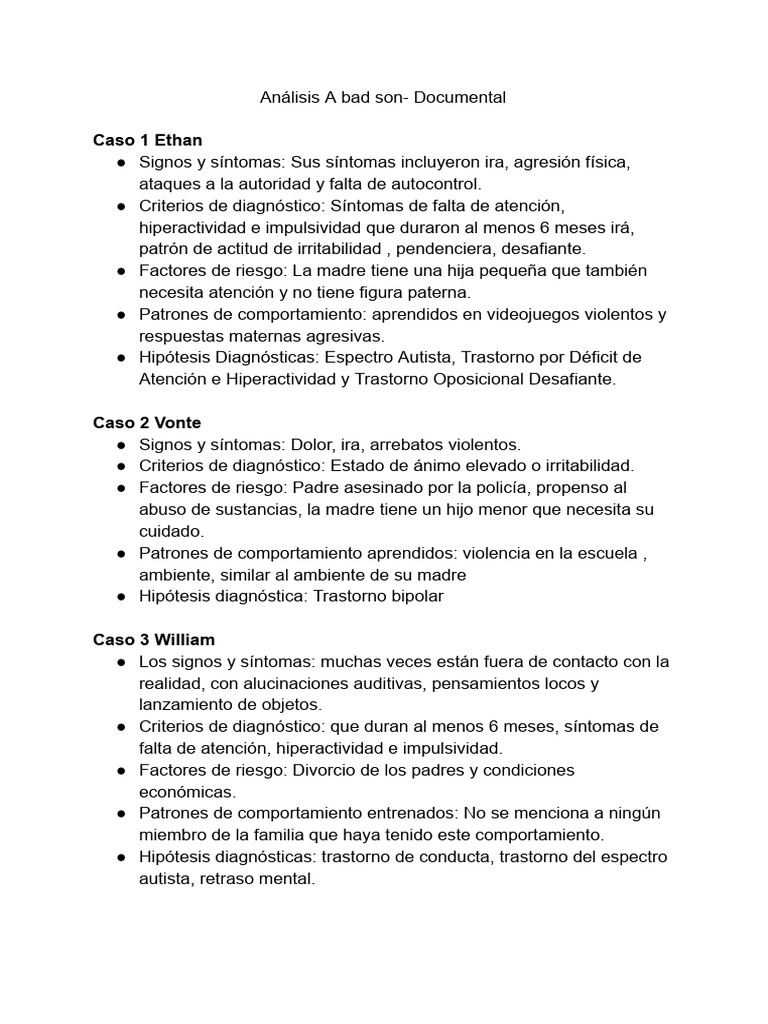 Analisis- a bad son | PDF