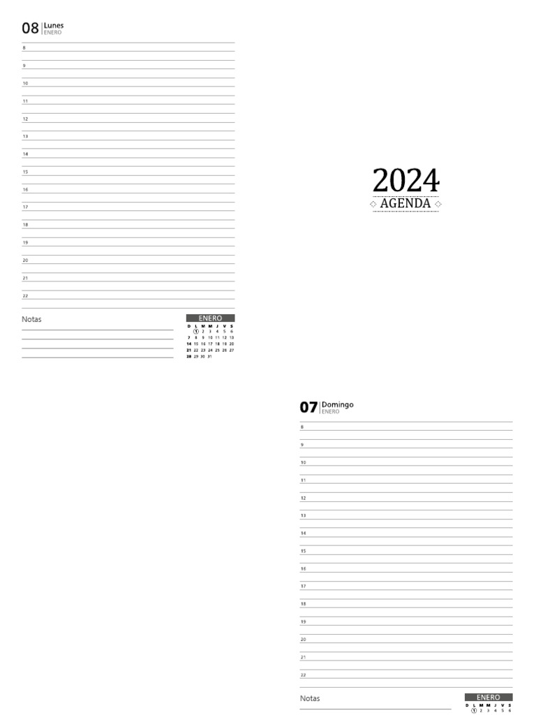 COSER (1) - Agenda Diaria 2024 | PDF | Finanzas y dinero