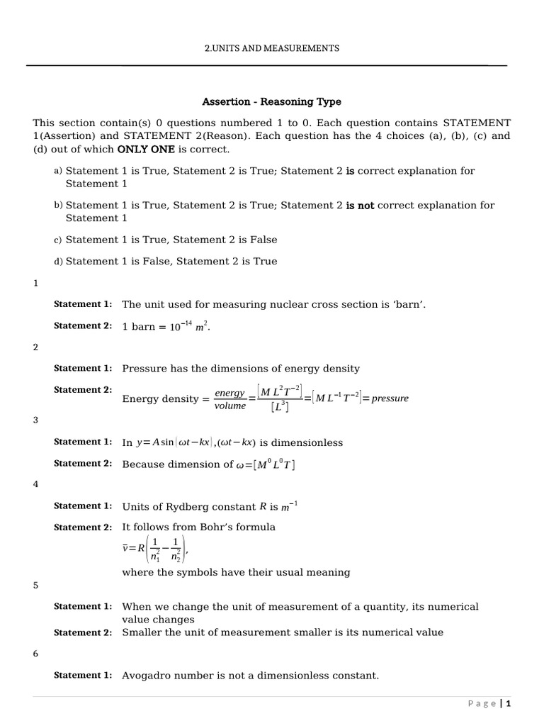 Units and Measurements-2 | PDF | Astronomical Unit | Mole (Unit)