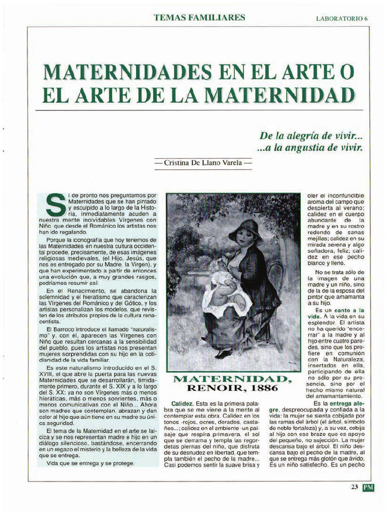 Maternidades en El Arte o El Arte en Maternidades | PDF