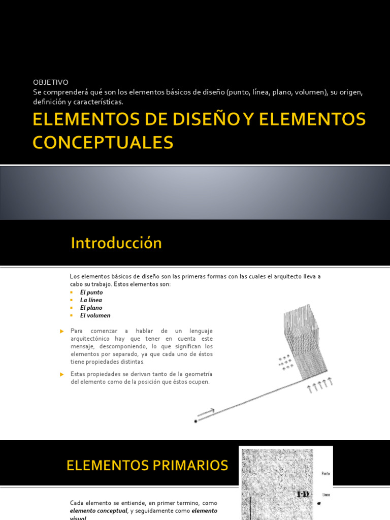 Elementos de Diseño y Elementos Conceptuales | PDF | Dimensión | Triángulo