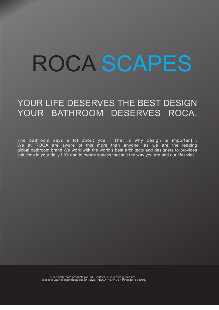 Roca: Premium Bathroom Design Solutions | PDF