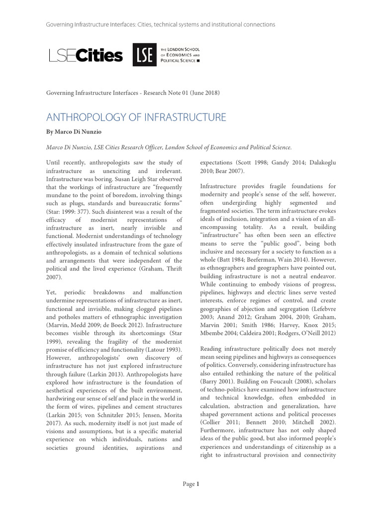 Governing Infrastructure Interfaces Anthropology of Infrastructure ...