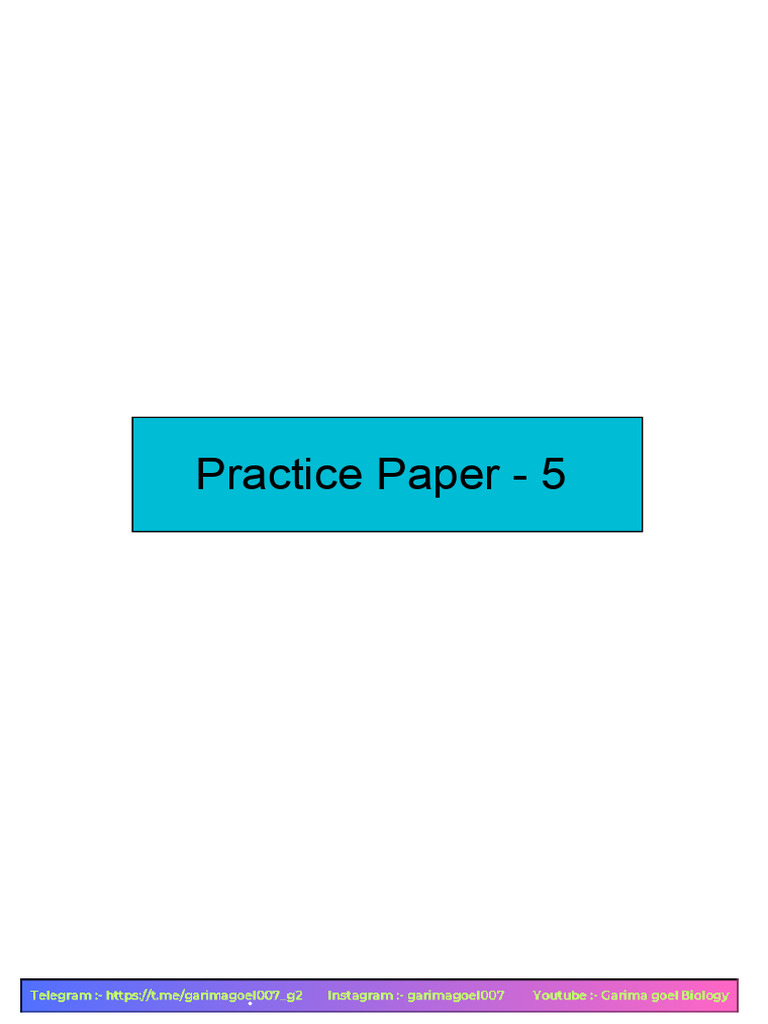 Practice Paper 5 | PDF