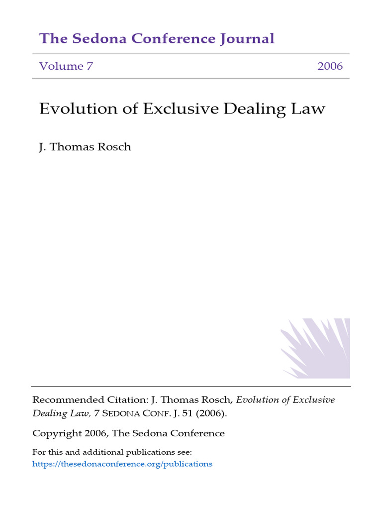 Evolution of Exclusive Dealing | PDF