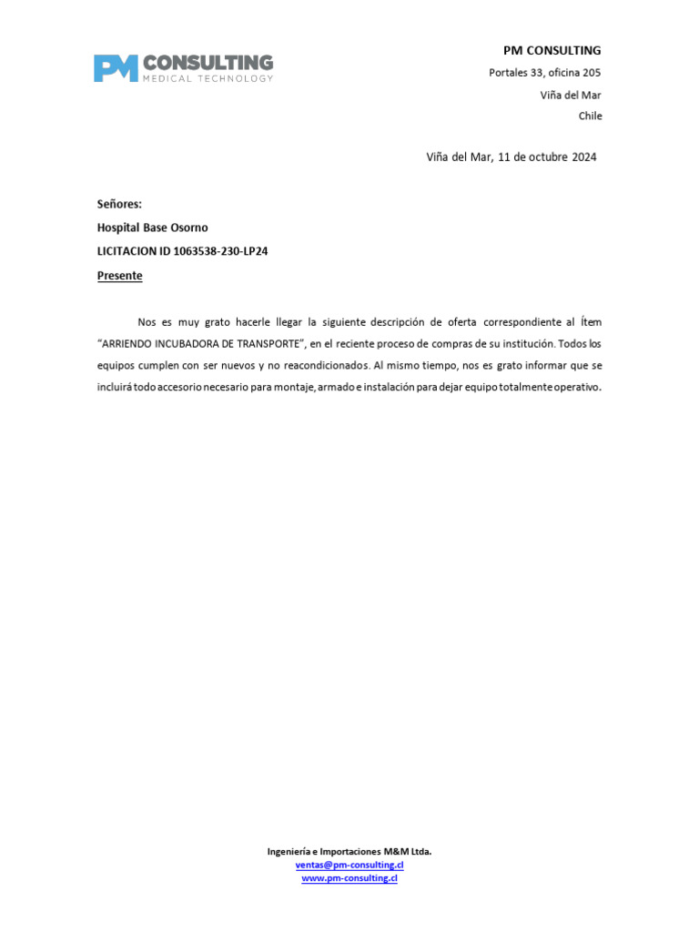 Descripción Oferta Técnica IncuArch | PDF | Unidad de cuidado intensivo ...