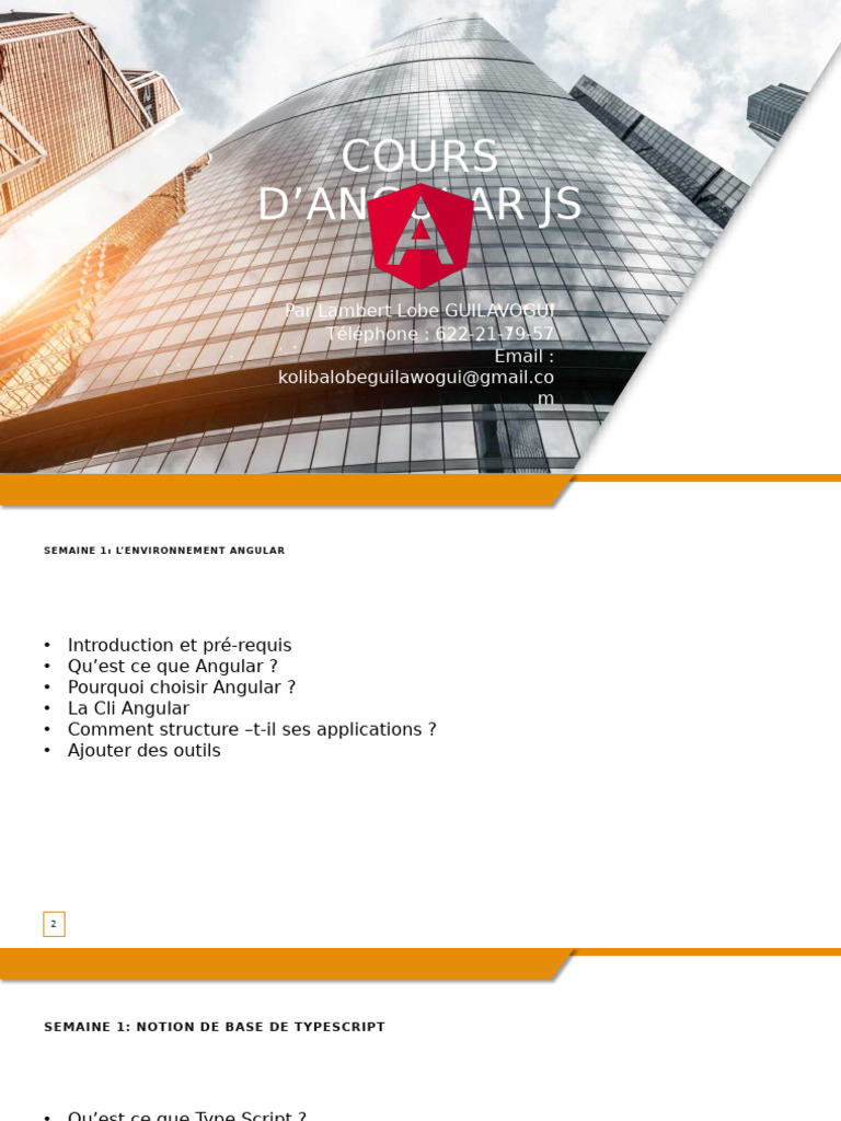 Introduction à Angular et JavaScript | PDF | JavaScript | Html