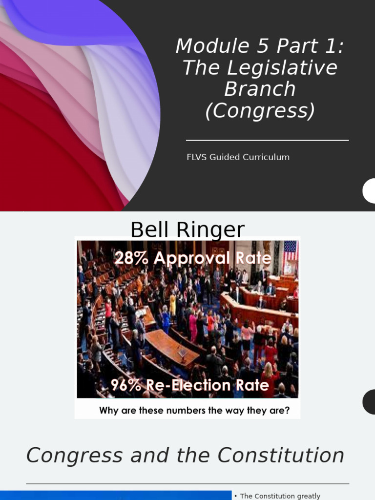 Module 5 Part 1 The Legislative Branch-2 | PDF | Redistricting | Separation Of Powers