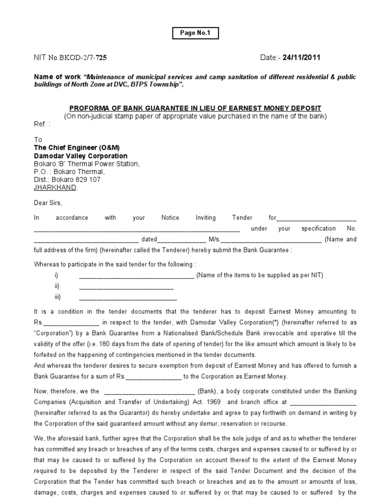 20-Bank Guarantee Format | PDF | Guarantee | Money