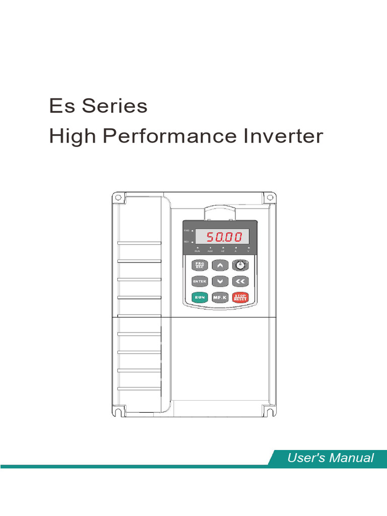 Es Series High Performance Inverter: User's Manual | PDF | Capacitor ...