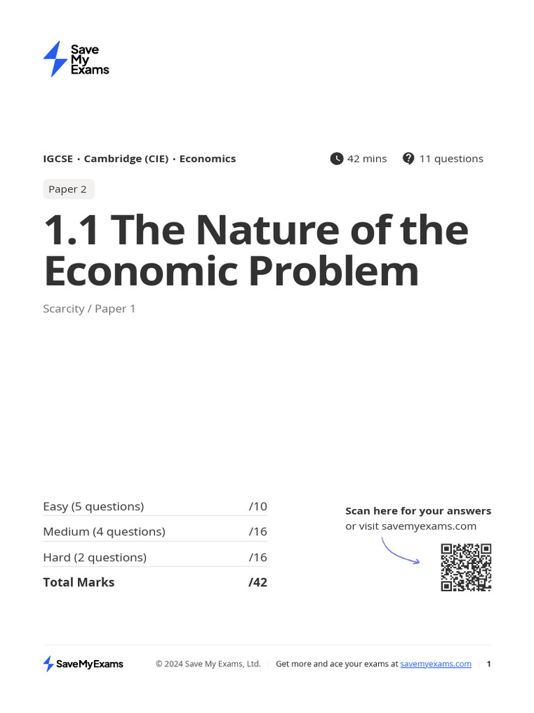 pdfs1 1 The Nature of The Economic Problem CR7R3d933q5gN3qz PDF | PDF ...