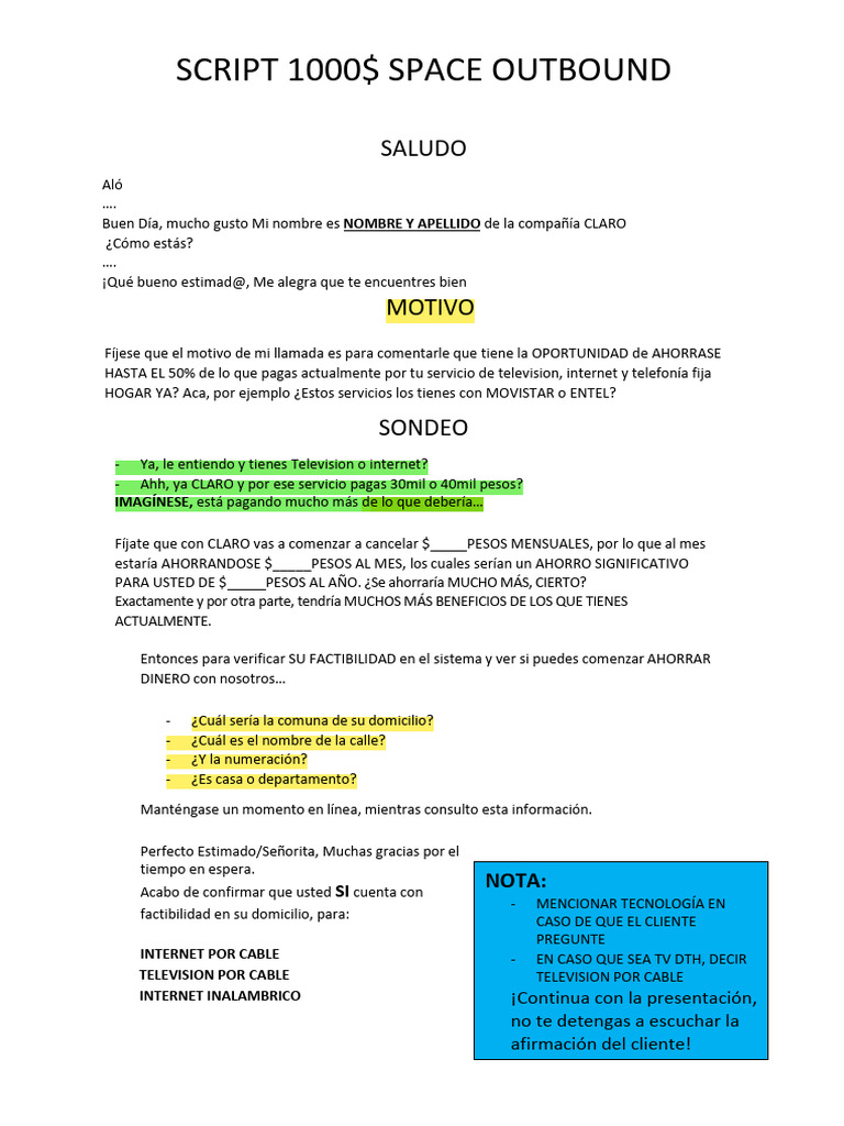 Script 1000 Space Outbound | PDF | Electrónica | Industrias de servicio
