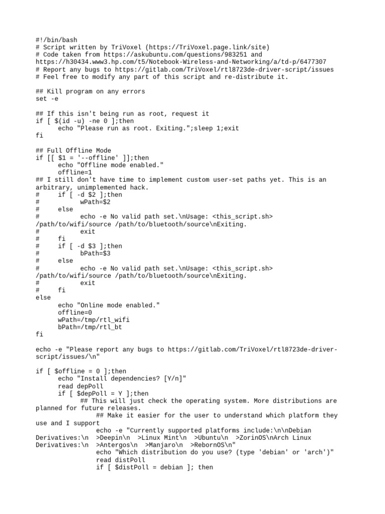 RTL8723DE Driver Auto Installer Script | PDF | System Software ...