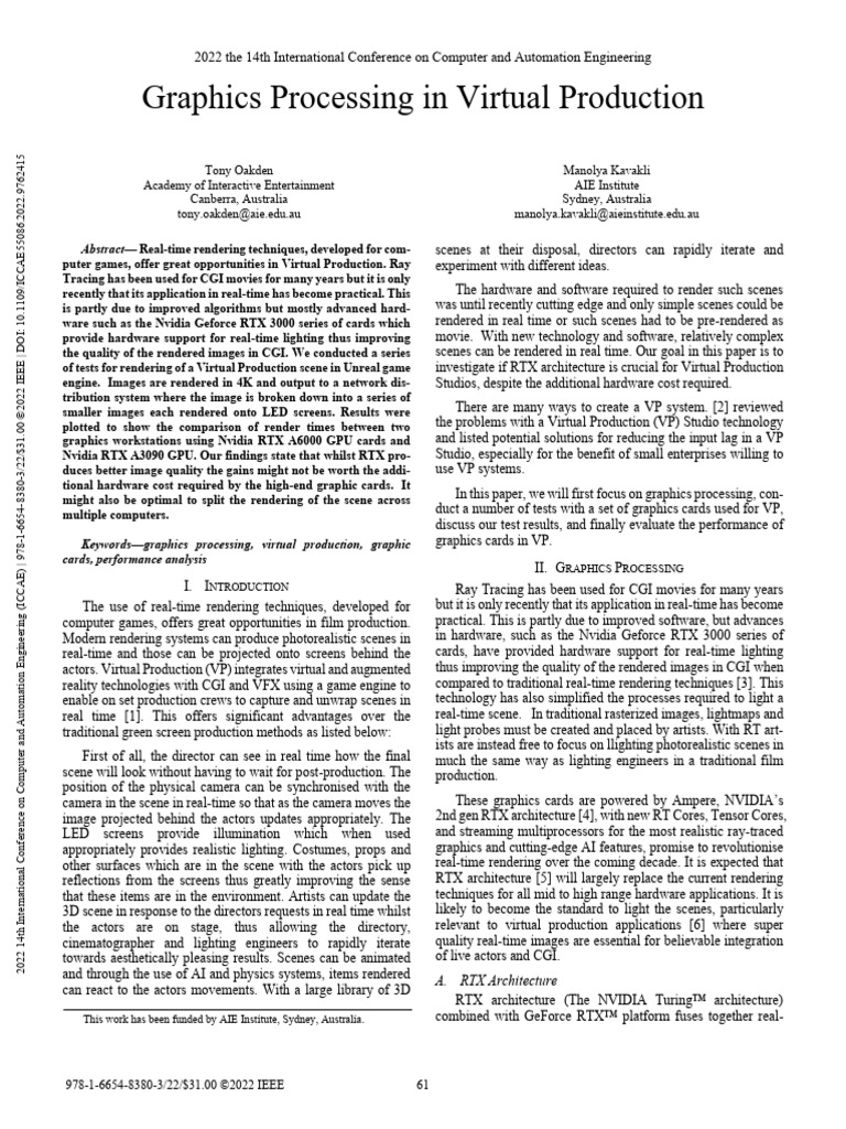 Real-Time Graphics in Virtual Production | PDF | Rendering (Computer ...
