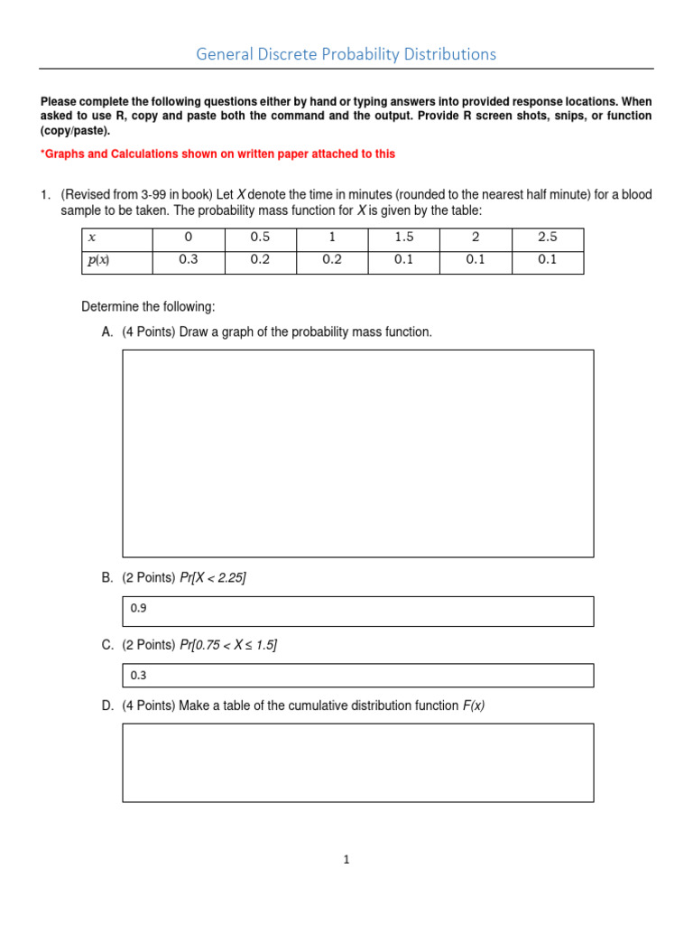 HW 02 General Discrete Probability Distributions 2023-08 | PDF