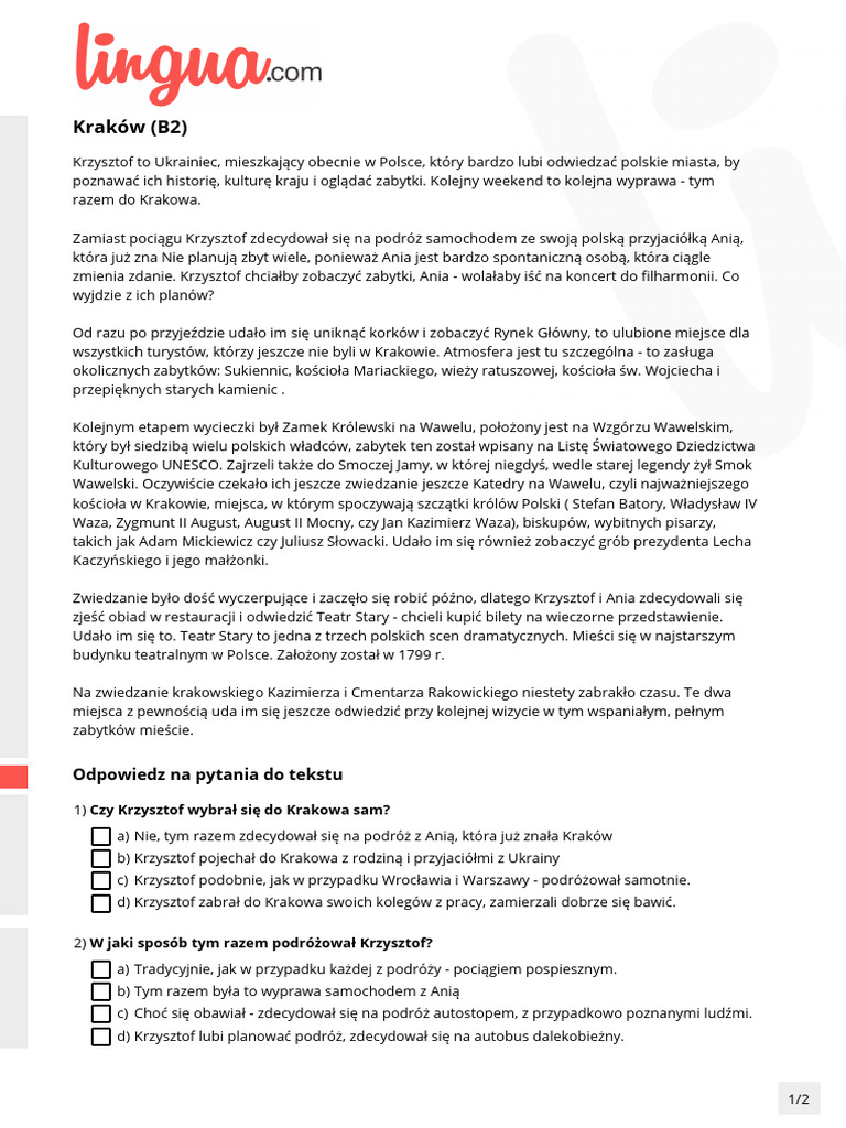 Kraków - Tekst | PDF