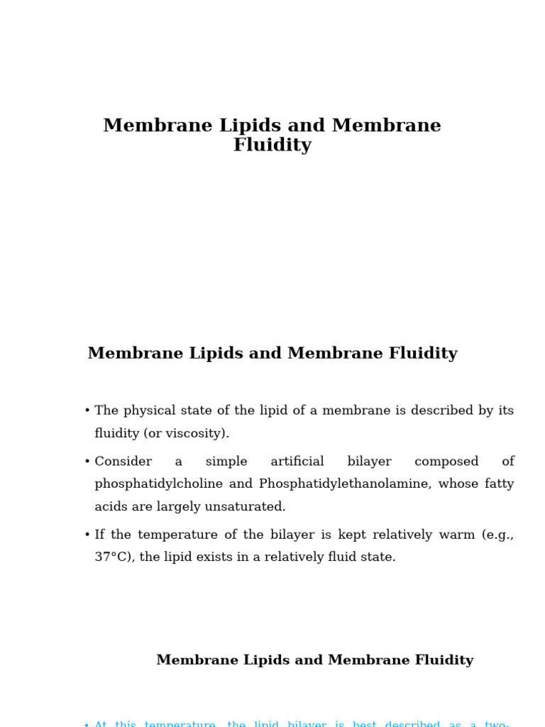 Membrane Fluidity and Movement Across Membrane | PDF | Cell Membrane ...