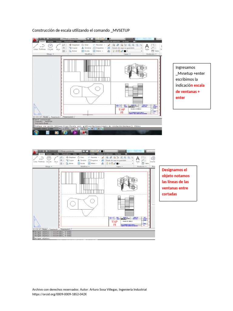 Construcción de Escala Utilizando El Comando MVSETUP | PDF