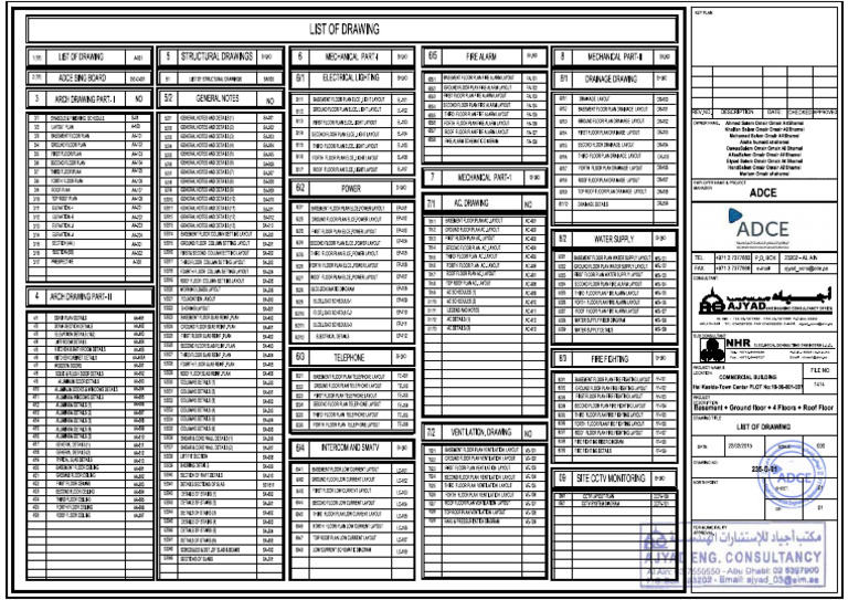 01 List of Drawings | PDF