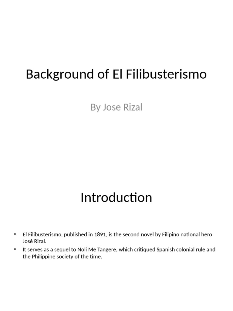 Background of El Filibusterismo | PDF