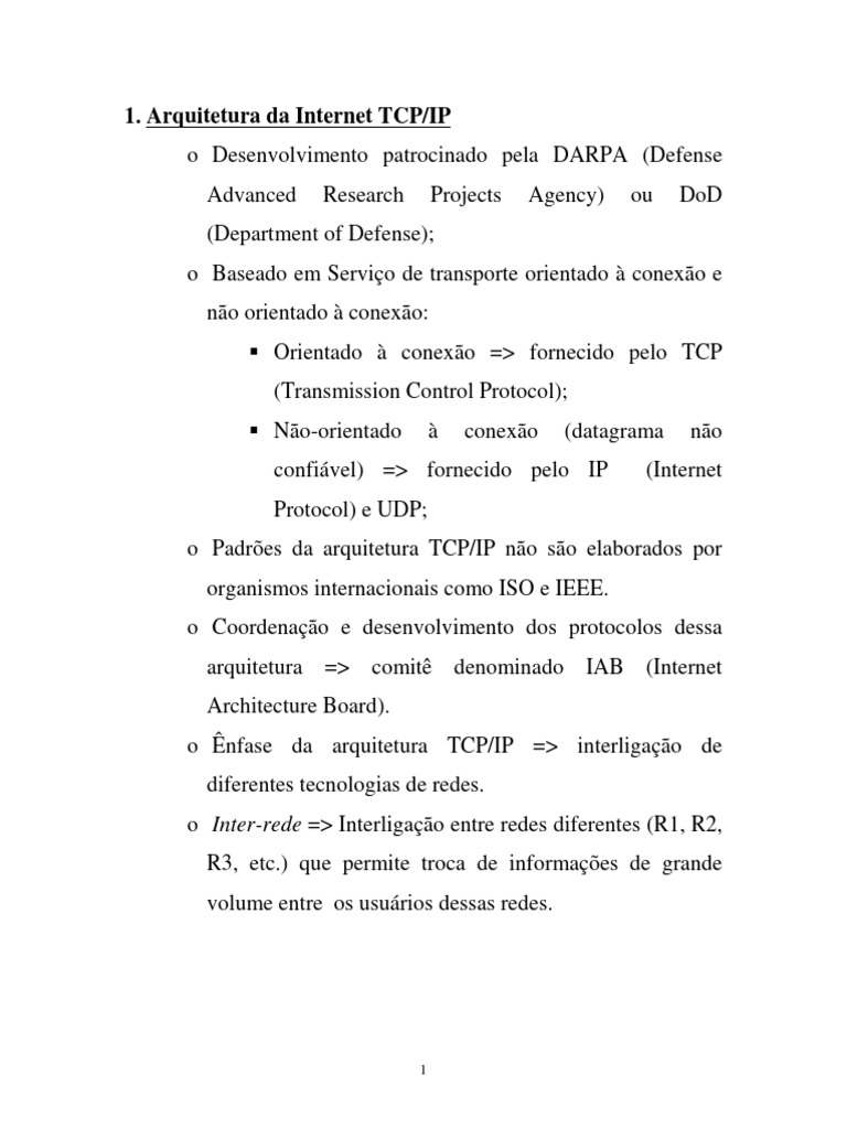 Model Ref TCPIP | PDF | Rede de computadores | Suíte de protocolo de internet