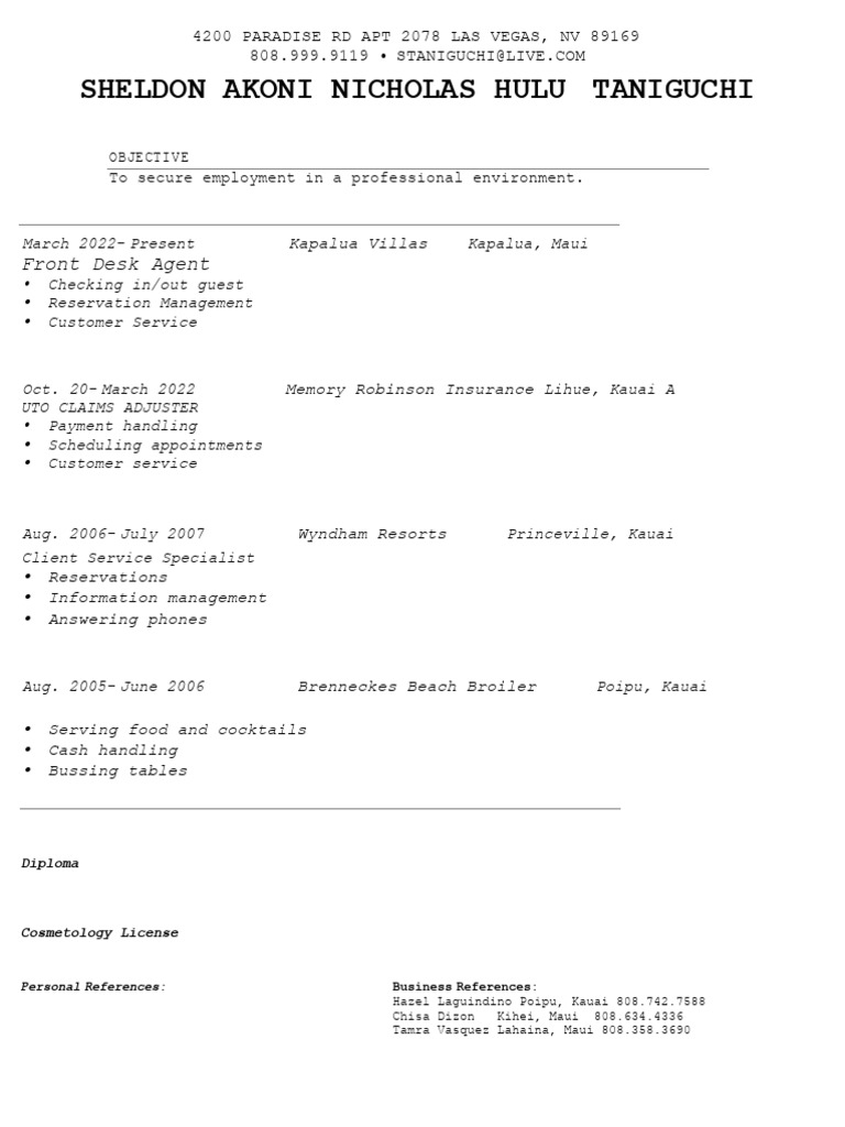 Sheldon Resume | PDF | Career & Growth | Law