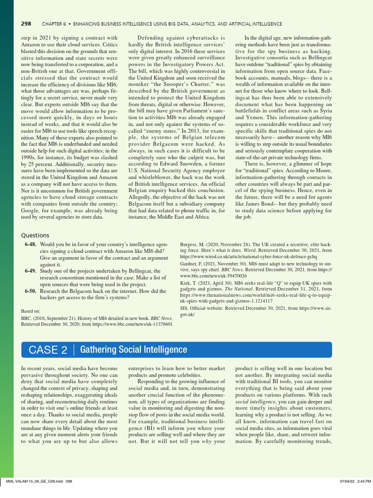 Information Systems Today Managing in The Digital ... - (Chapter 6 ...