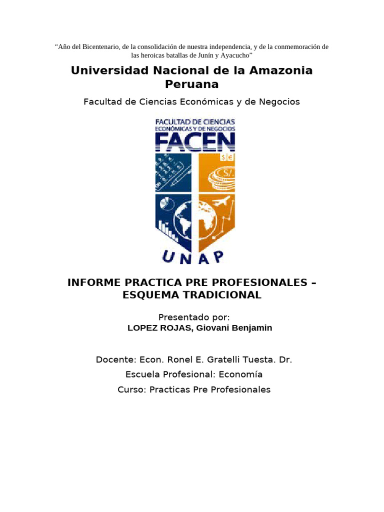 Universidad Nacional de La Amazonia Peruana | PDF | Perú | Economias
