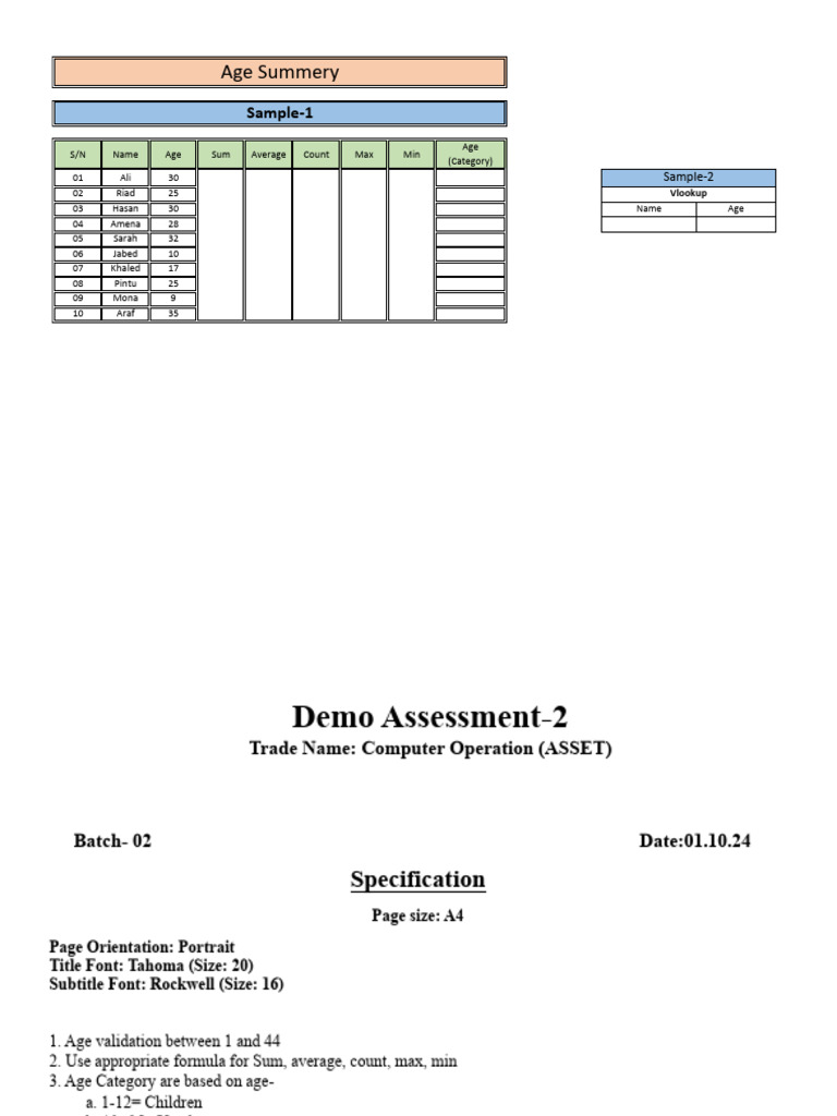 Age Data Analysis & Visualization | PDF