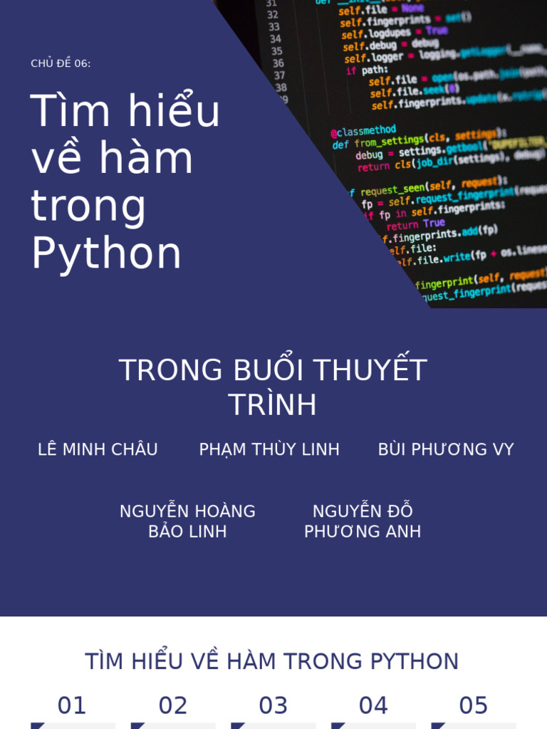Tìm Hiểu Về Hàm Trong Python | PDF