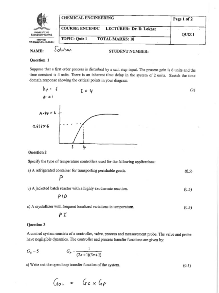 Quiz 1 Lokhat 2018 Solution | PDF