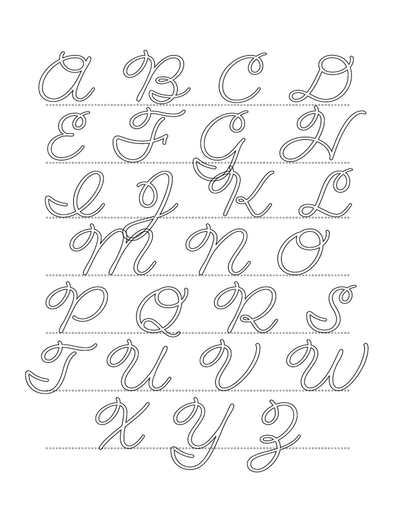A4 - Cute Cursive | PDF