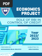 Role of RBI in Control of Credit | PDF | Reserve Bank Of India ...
