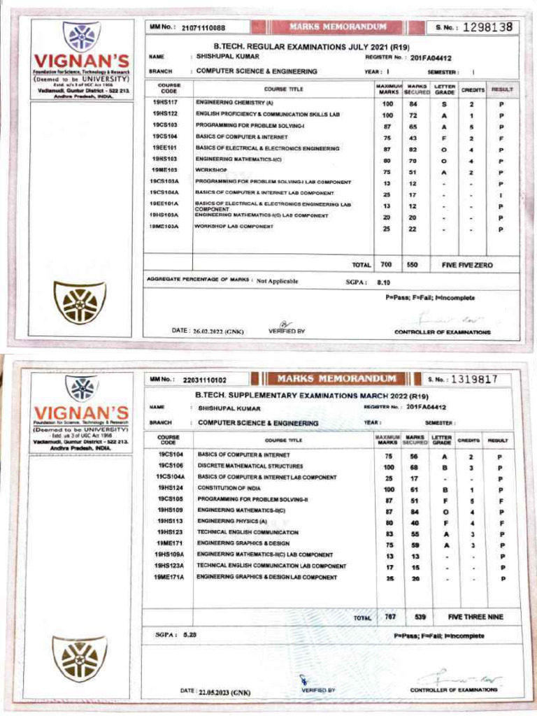 Degree Marksheet - 11zon | PDF