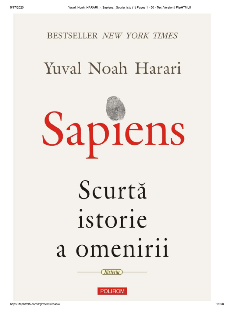 Yuval - Noah - HARARI - Sapiens. - Scurta - Isto (1) Pages 1 - 50 ...