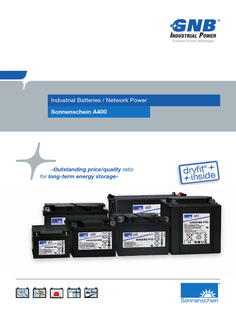 Karta Katalogowa 617991 GNB Sonnenschein A412180 A Nga4120180hs0ca Akumulator Olowiowy 12 V 180 ...