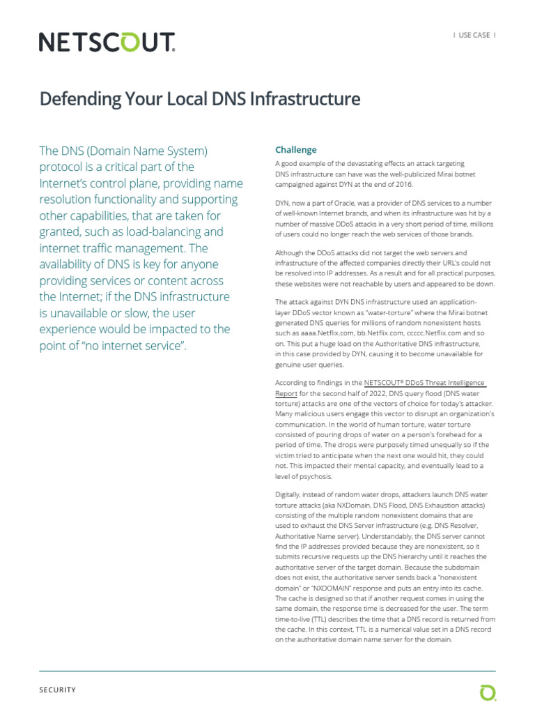 defending-your-local-dns-infrastructure | PDF | Domain Name System | Denial Of Service Attack