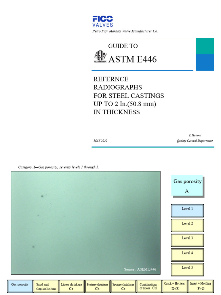 Guide To Astm E446 | PDF | Materials | Process Engineering
