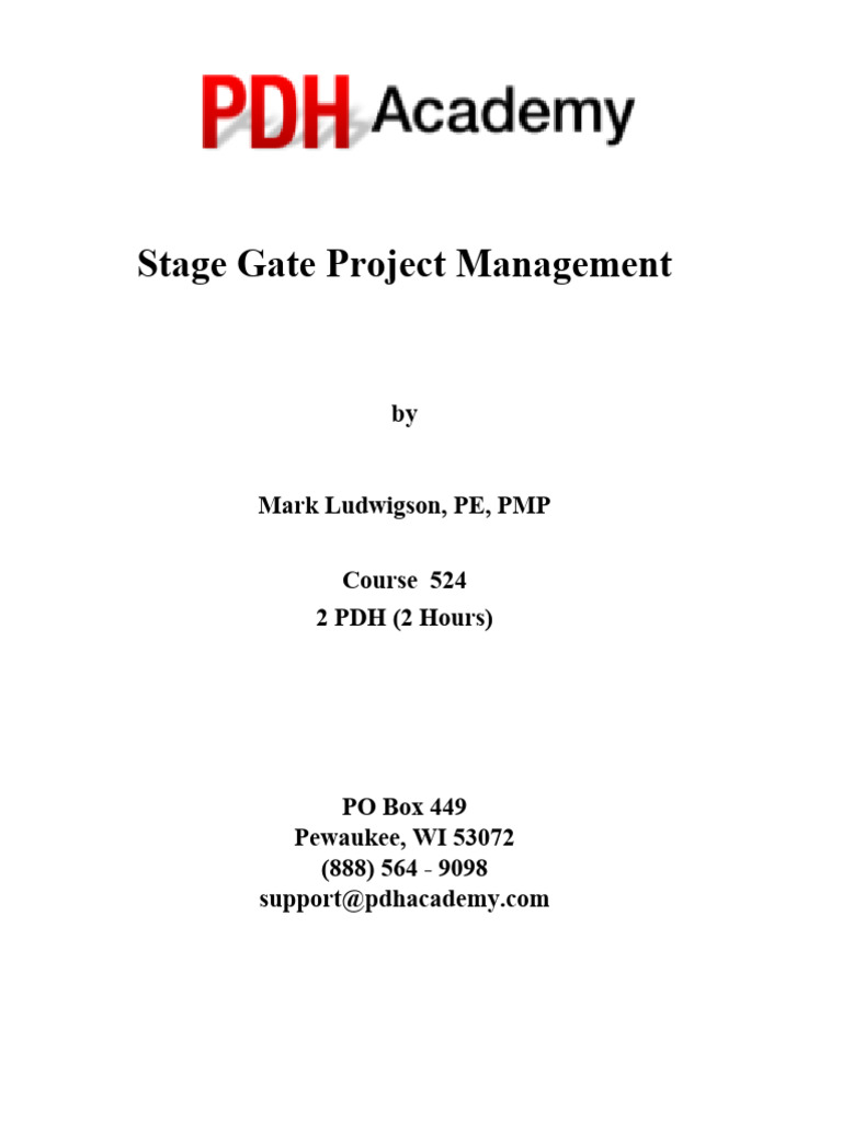 524-Stage Gate Project Management | PDF | Project Management | Agile Software Development