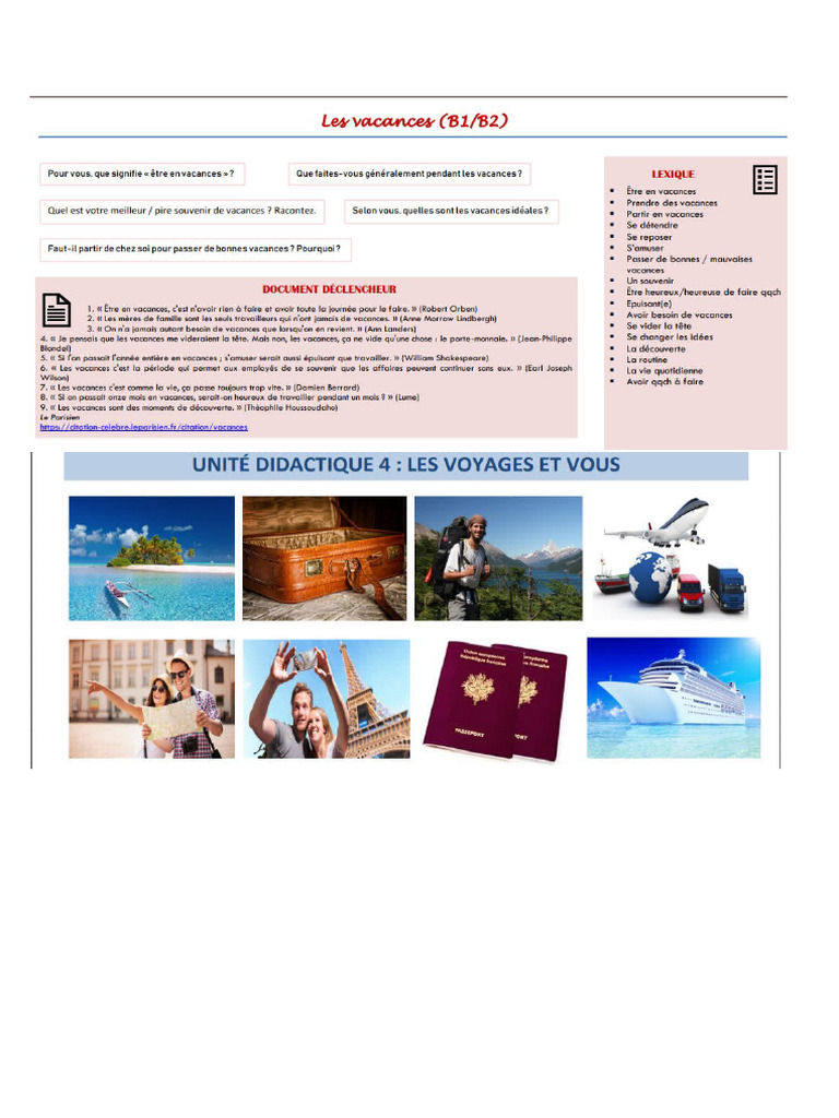 Les Vacances1 | PDF