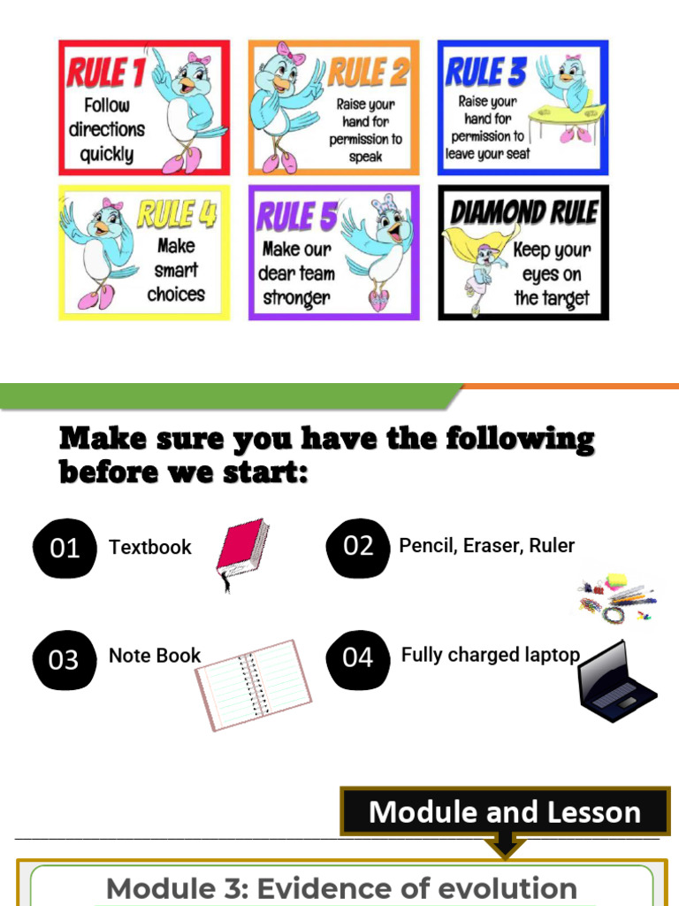 M3 - lesson 1 | PDF | Evolution | Fossil