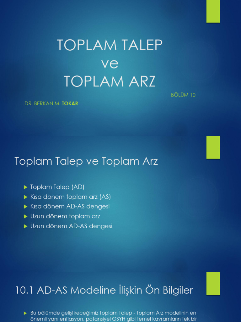 CH10 Toplam Talep, Toplam Arz | PDF