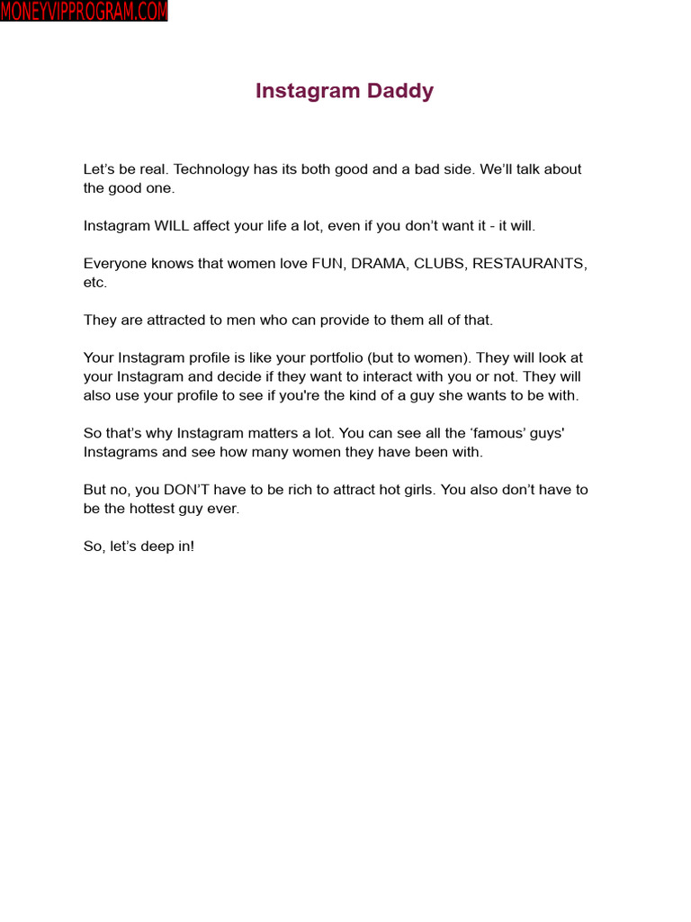 Instagram Daddy | PDF