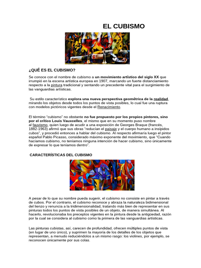 Cubismo | PDF | Cubismo | Pablo Picasso