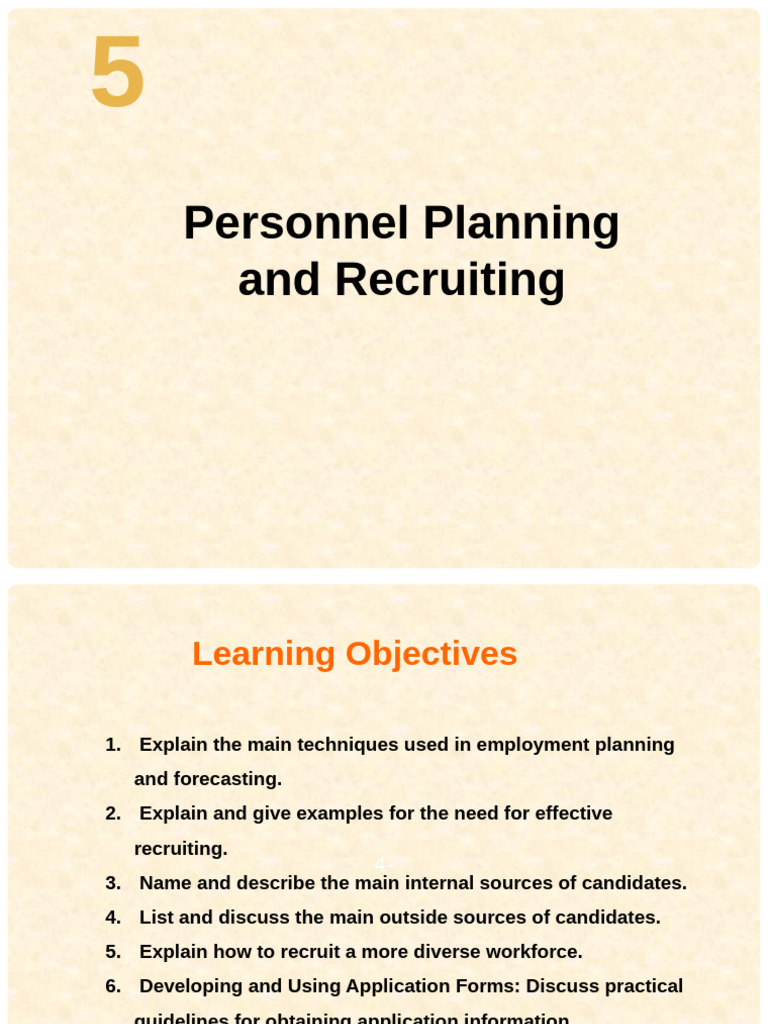 Personnel Planning and Recruitment Guide | PDF | Recruitment ...