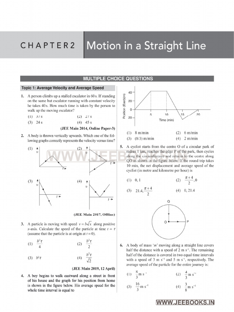 Motion in A Straight Line | PDF