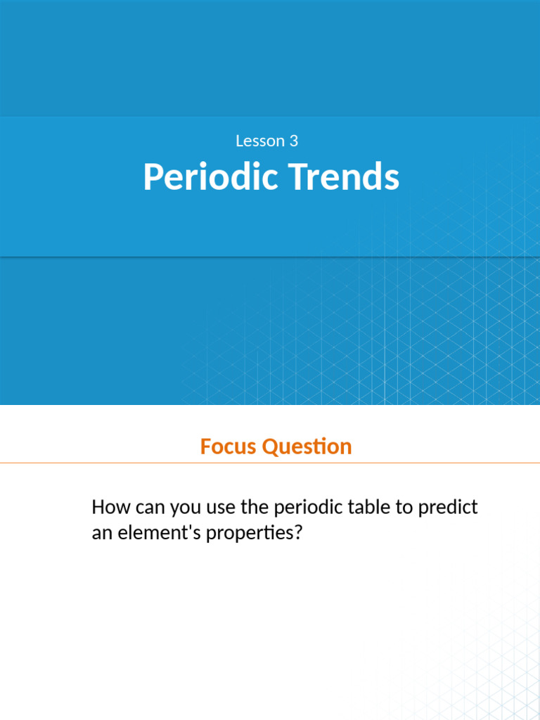 Lesson 9 - Periodic Trends | PDF | Ion | Ionic Bonding