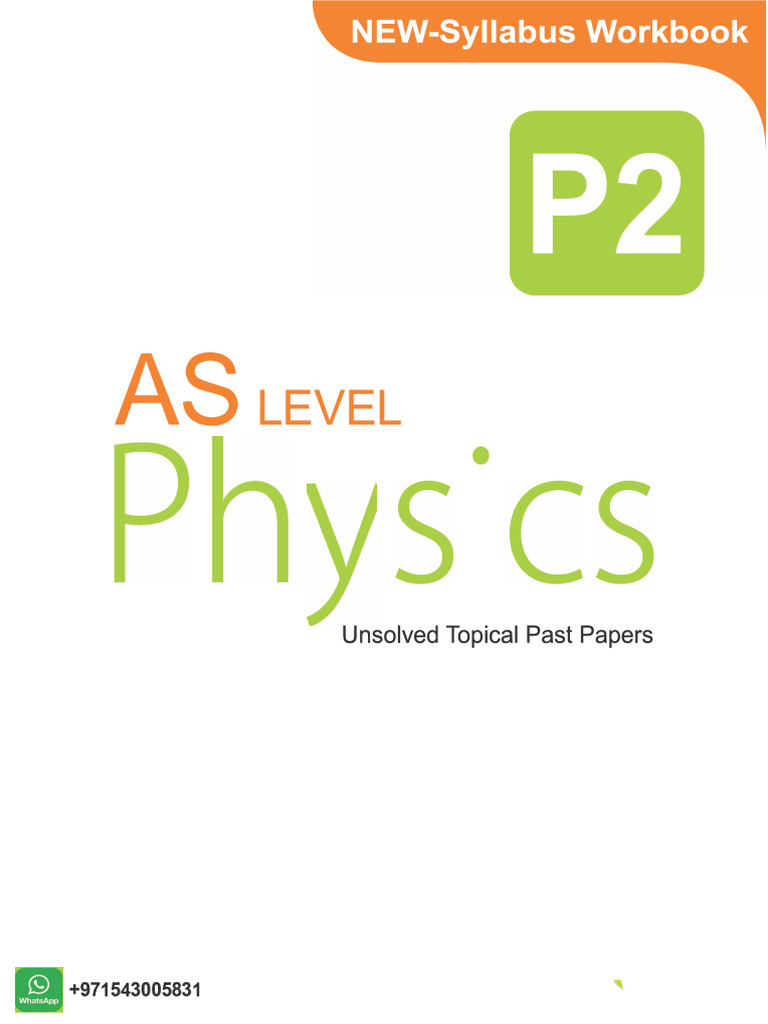 As Physics P2 Topical Workbook Updated | PDF | Wavelength | Physical Quantities