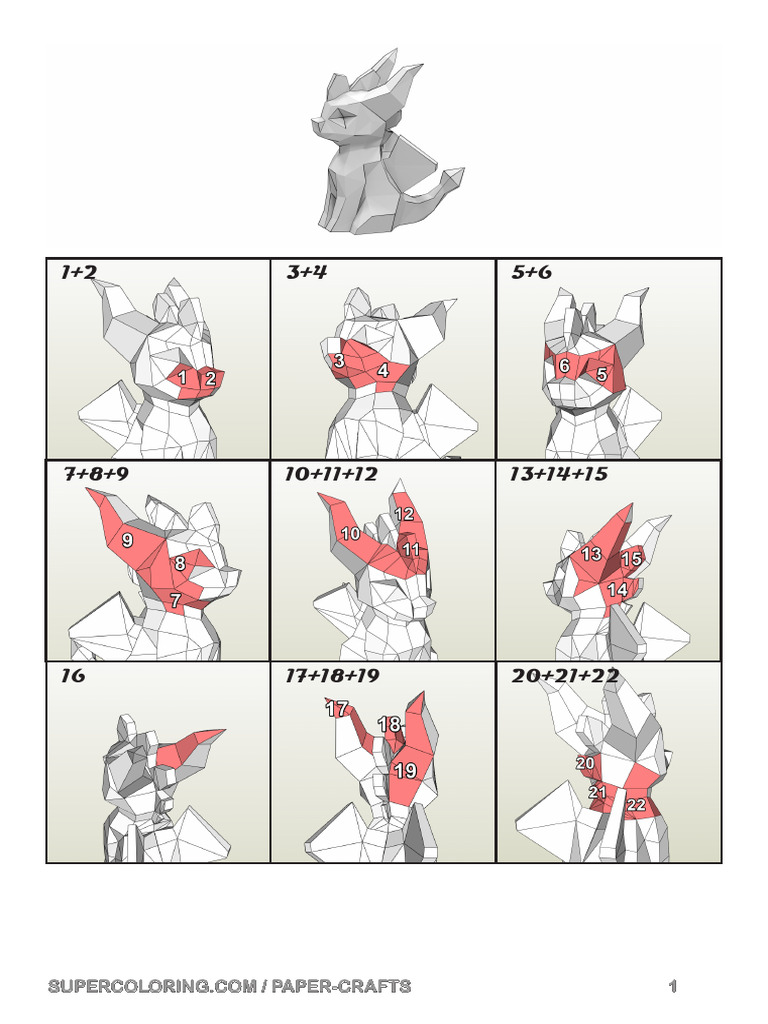 Low Poly Spyro Paper Crafts | PDF